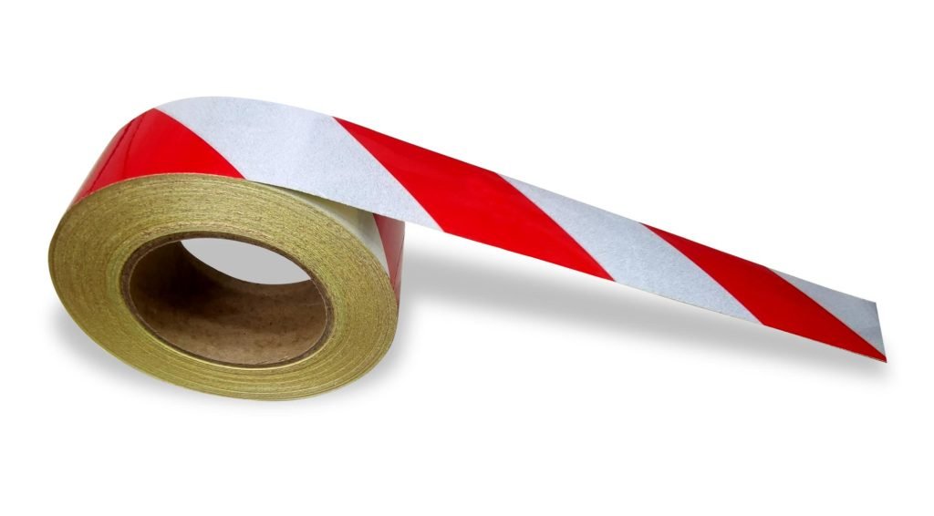 REFLECTING STICKER WARNING 2" X 45 MTRS - Reflective Adhesive Warning ...