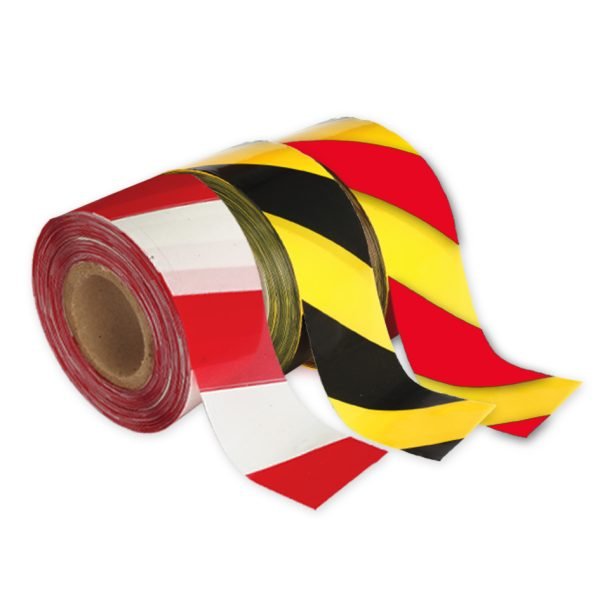 WARNING TAPE DOUBLE SIDED 7 CMS X 300 MTRS - Striking color for high ...