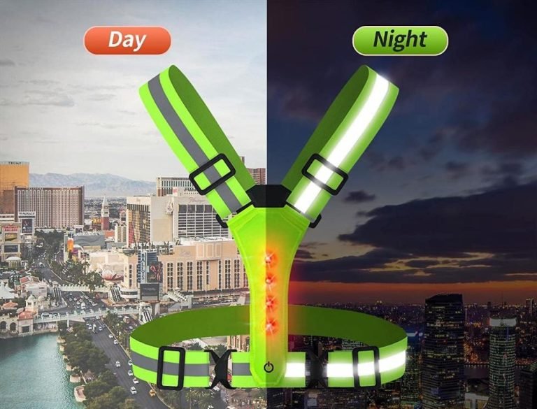 AAA SAFE LED Reflective Vest Running Gear, Rechargeable LED Light Up ...