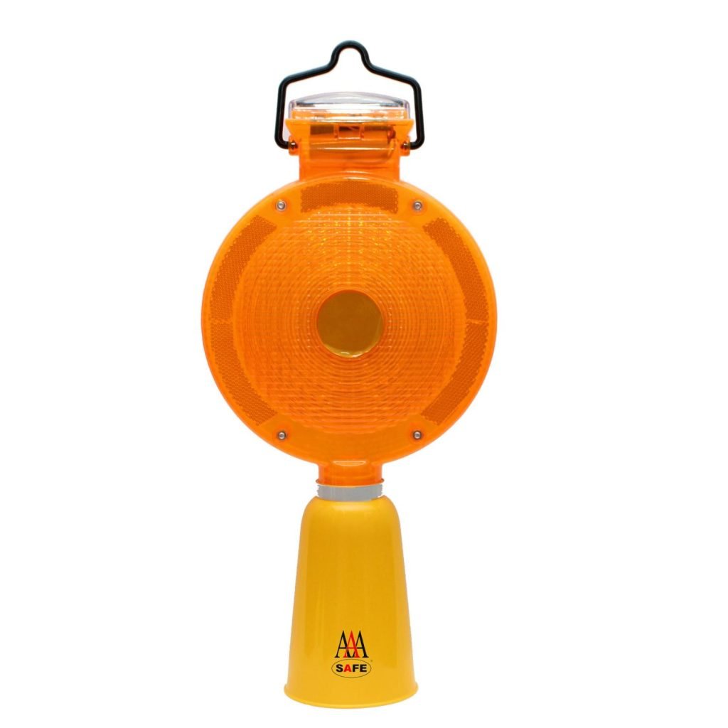Solar Light - AAA - Roadway Safety Solar Warning Flashing Traffic Cone ...