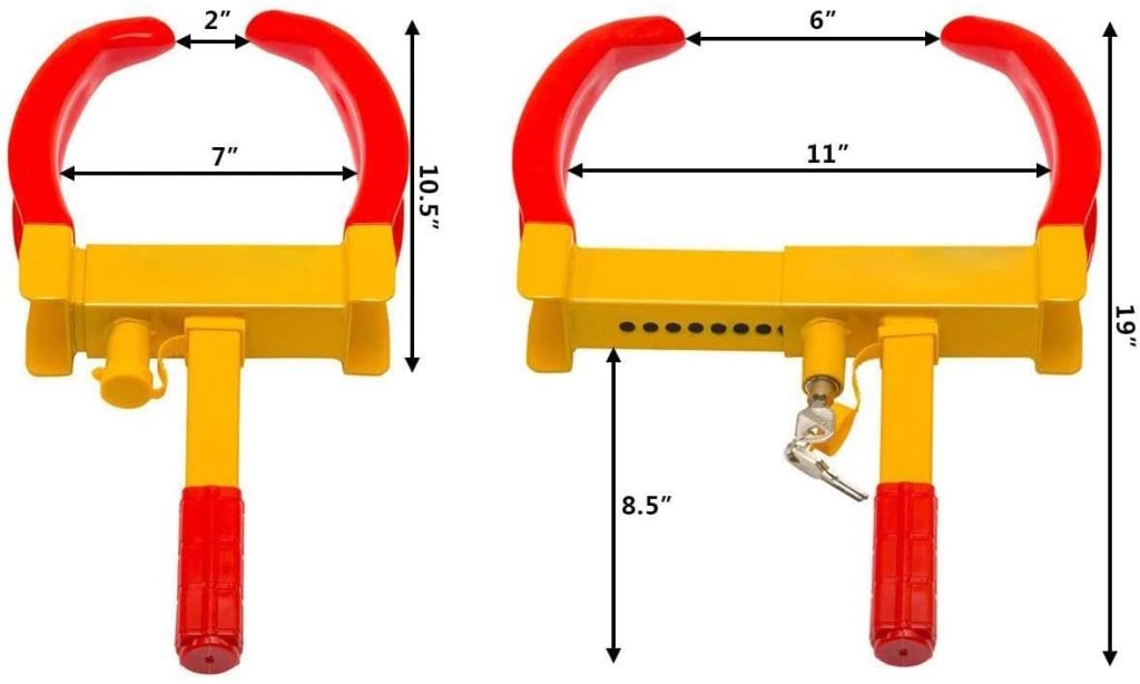 Wheel Lock - Heavy Duty Wheel Lock Universal Security Trailer Wheel ...